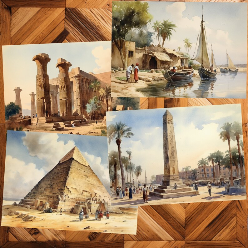 Vintage Egyptian Postcards, Egyptian Postcards, Postcards, Printable ...