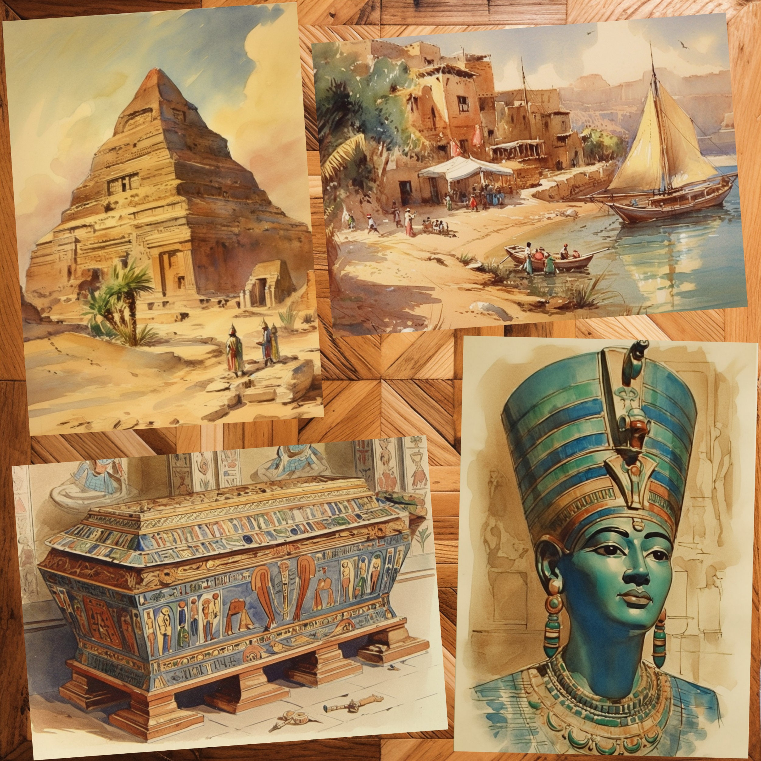 Vintage Egyptian Postcards, Egyptian Postcards, Postcards, Printable ...