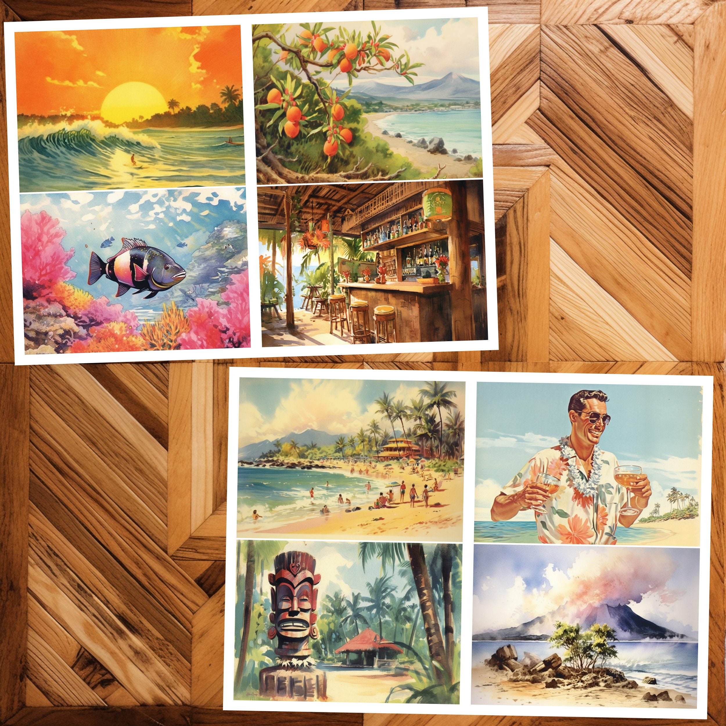 Vintage Hawaiian Postcards, Hawaii Postcards, Tropical Postcards ...