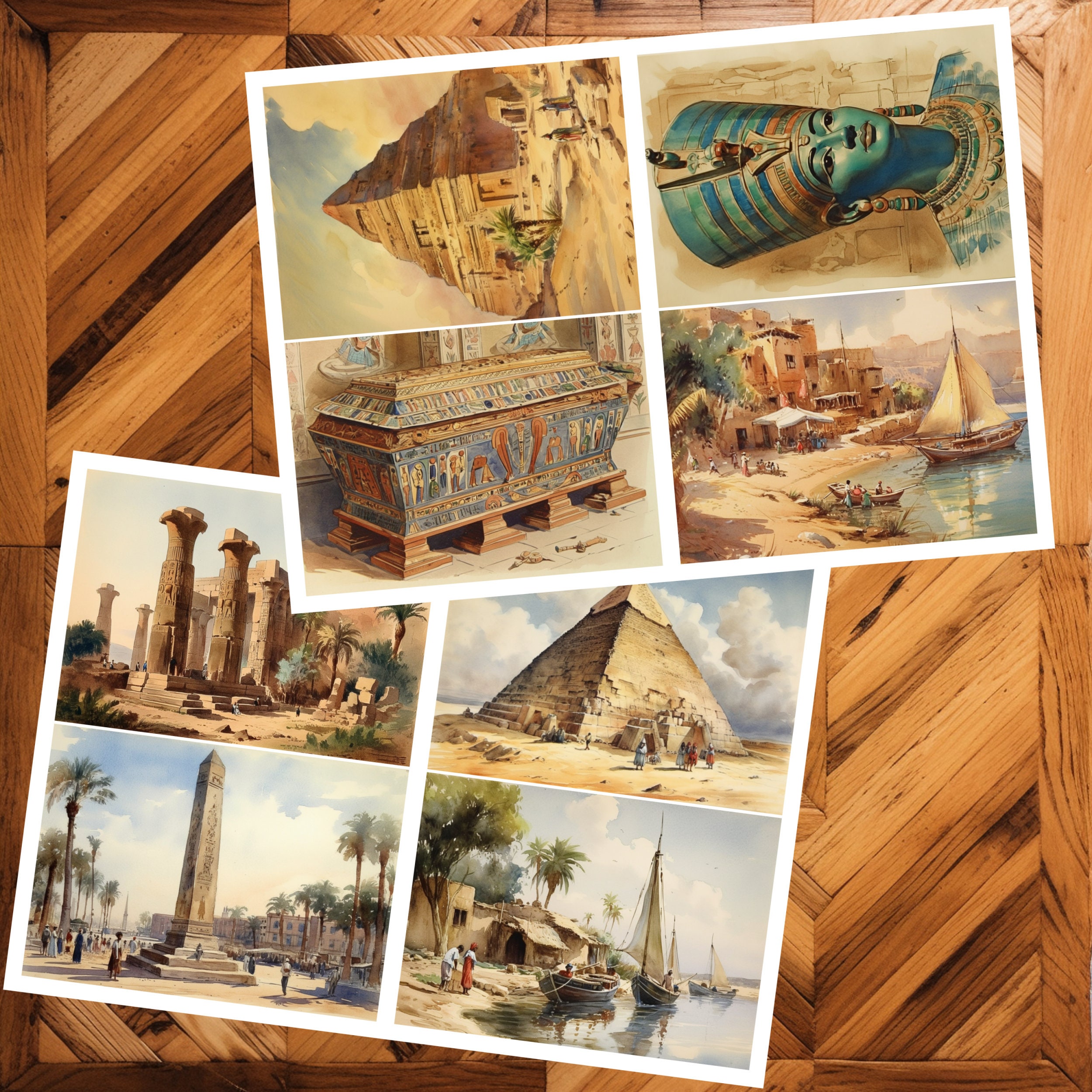 Vintage Egyptian Postcards, Egyptian Postcards, Postcards, Printable ...