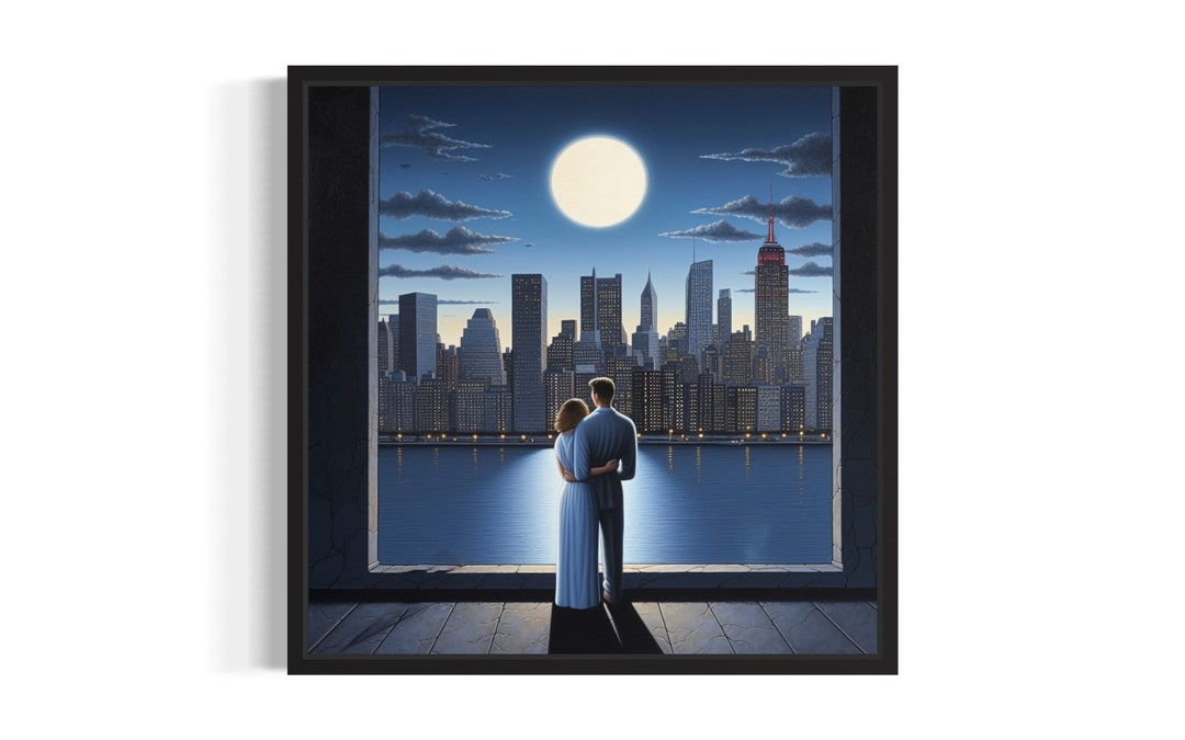 New York Love, Rafal Olbinski Style Art Signed and Numbered Print ...