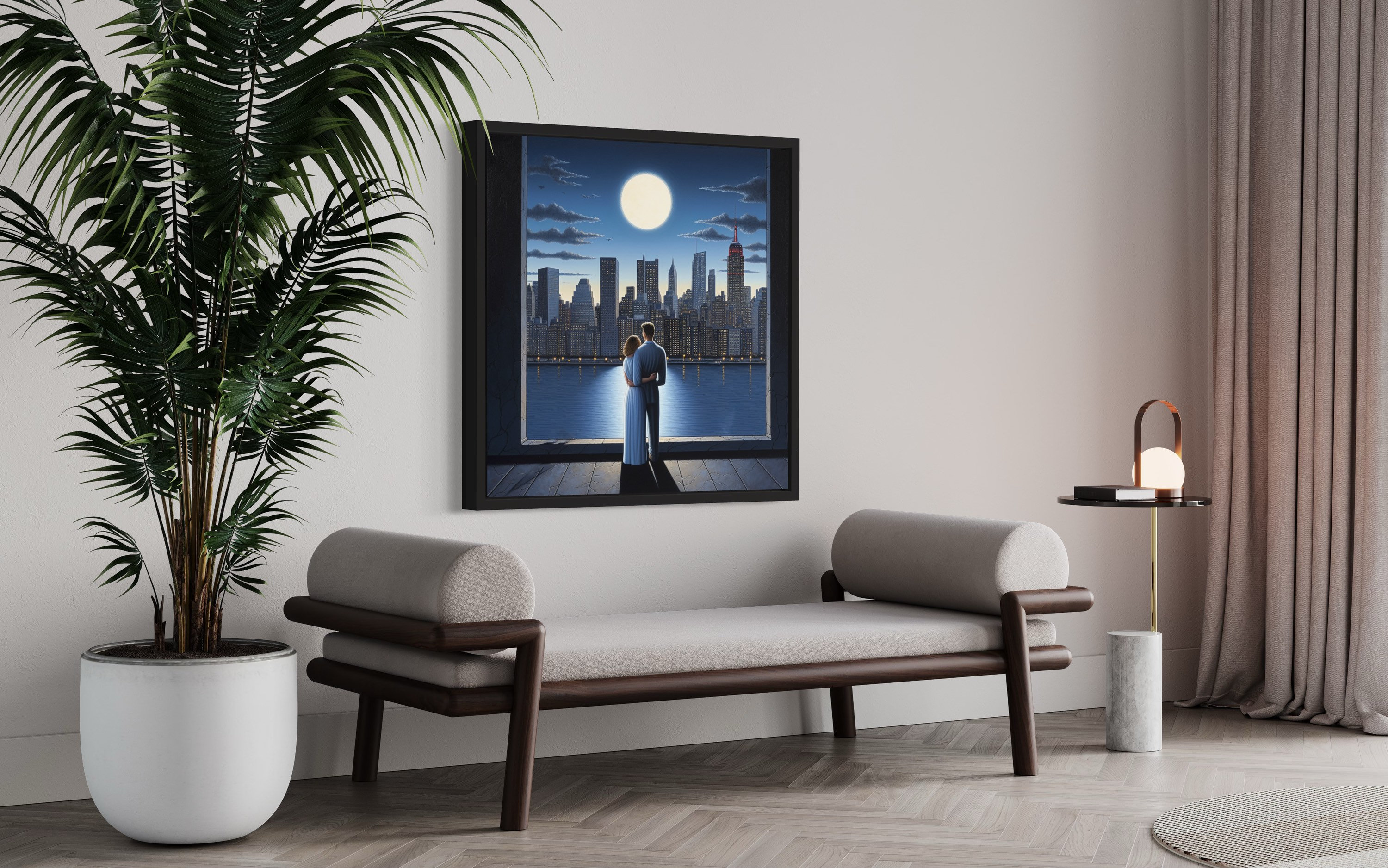 New York Love, Rafal Olbinski Style Art Signed and Numbered Print ...