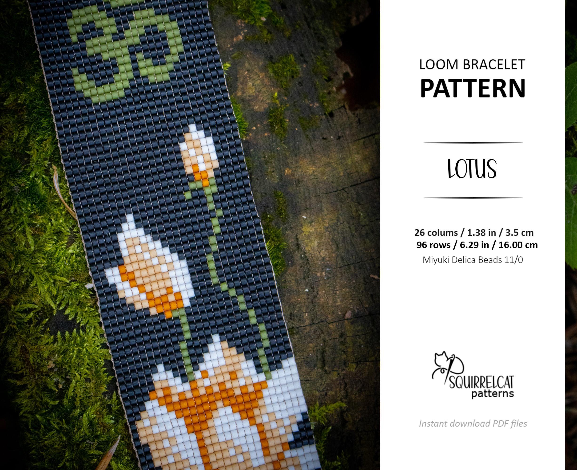 Lotus Flower, Om Symbol Loom Bead Bracelet Pattern, Loom Beading ...