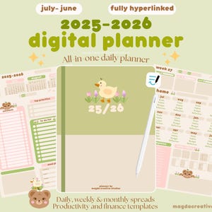 2025-2026 Digital Planner | Goodnotes Mid Year Planner | Daily iPad ...