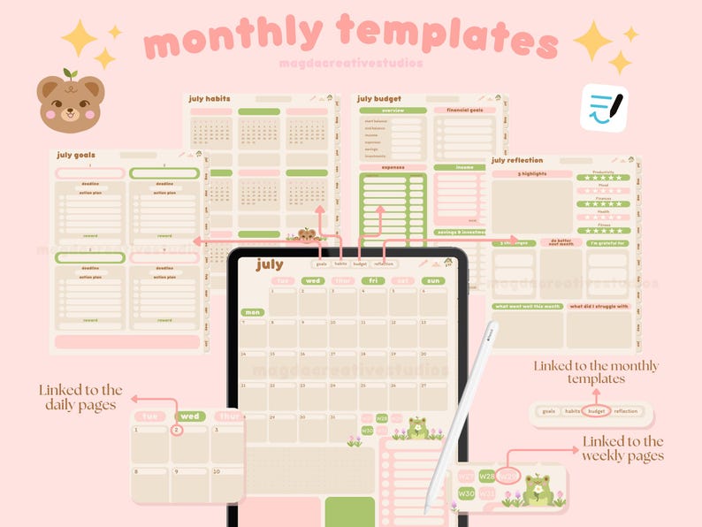 2025-2026 Digital Planner | Goodnotes Mid Year Planner | Daily iPad ...