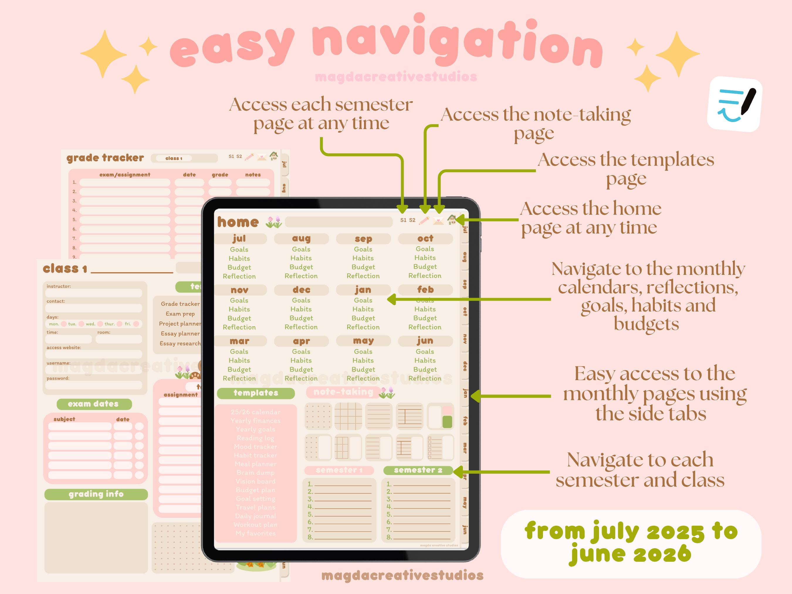 2025-2026 Digital Student Planner | Academic & College Planner ...