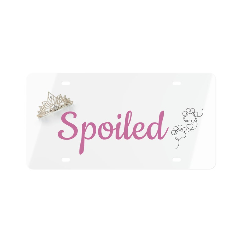 Spoiled License Plate - Etsy