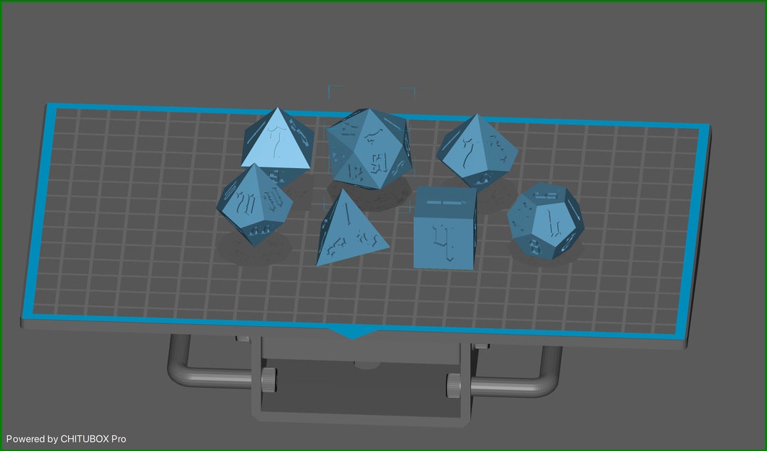 3d Printer Dnd Poly Dice STL Models With Gothic Style Numbers - STL ...