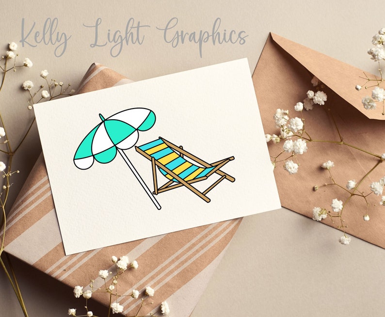 Summer Clip Art SVG and PNG Bundle, Beach Graphics, Sunglasses, Palm ...