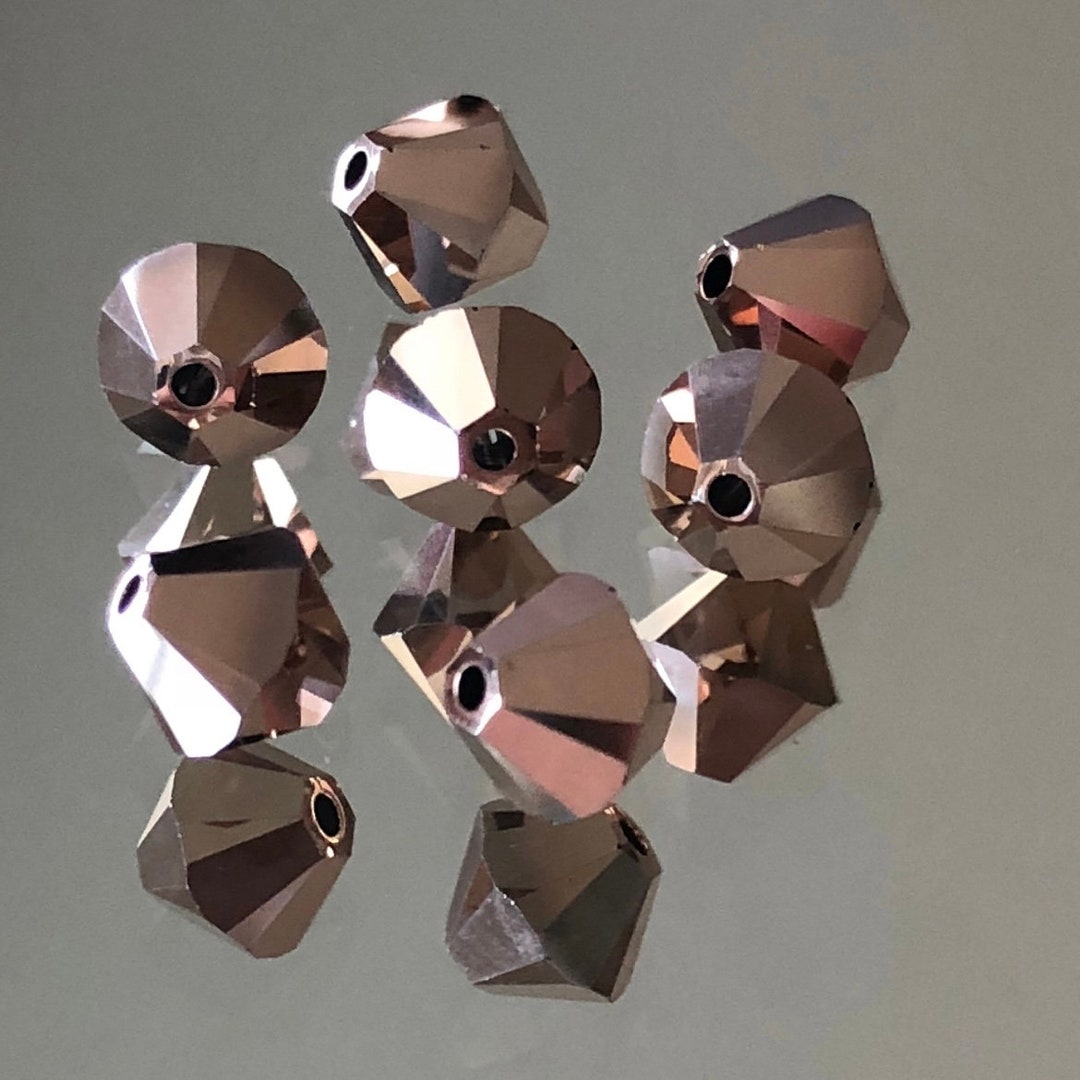 Swarovski Crystal Beads - Crystal Bicone Beads - Rose Gold 2X - Choose ...