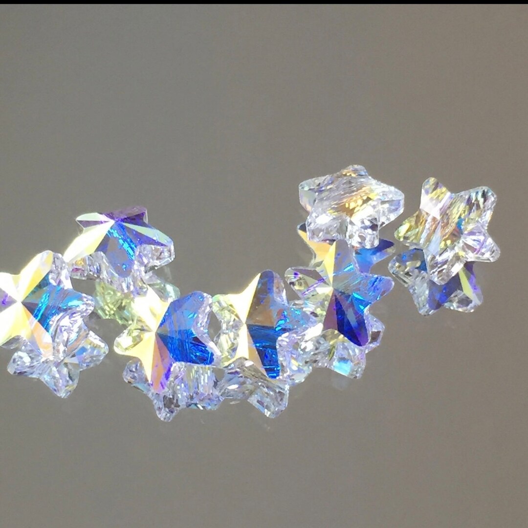 Swarovski Crystal Beads - 8mm Star Bead - Crystal AB - CUTE ...