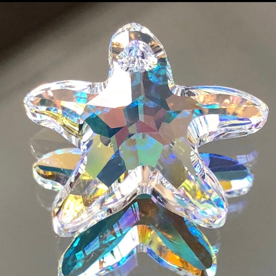 Swarovski Crystal Beads - 28mm Starfish Pendant - Crystal Starfish ...