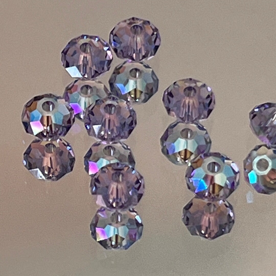 Swarovski Crystal Beads - Purple Rondelle Crystal Beads - Tanzanite ...