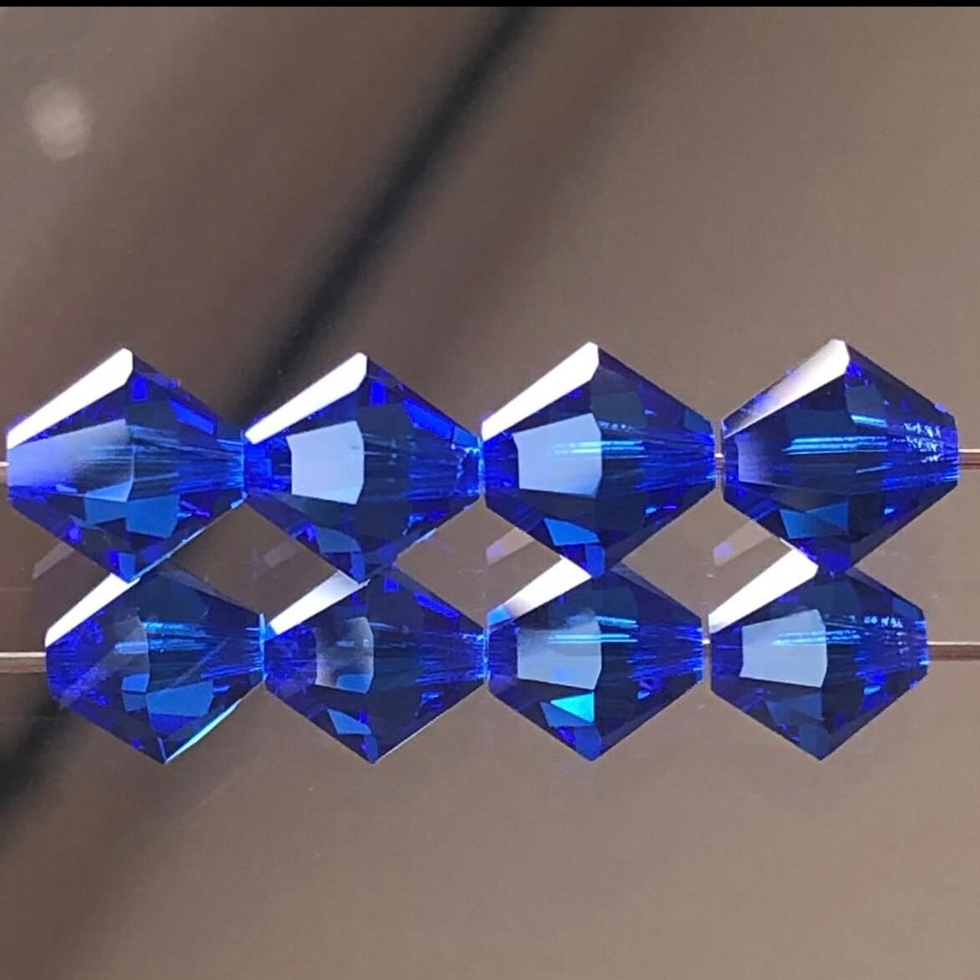 Swarovski Crystal Beads - Majestic Blue Crystal Beads - Choice of 3, 4 ...
