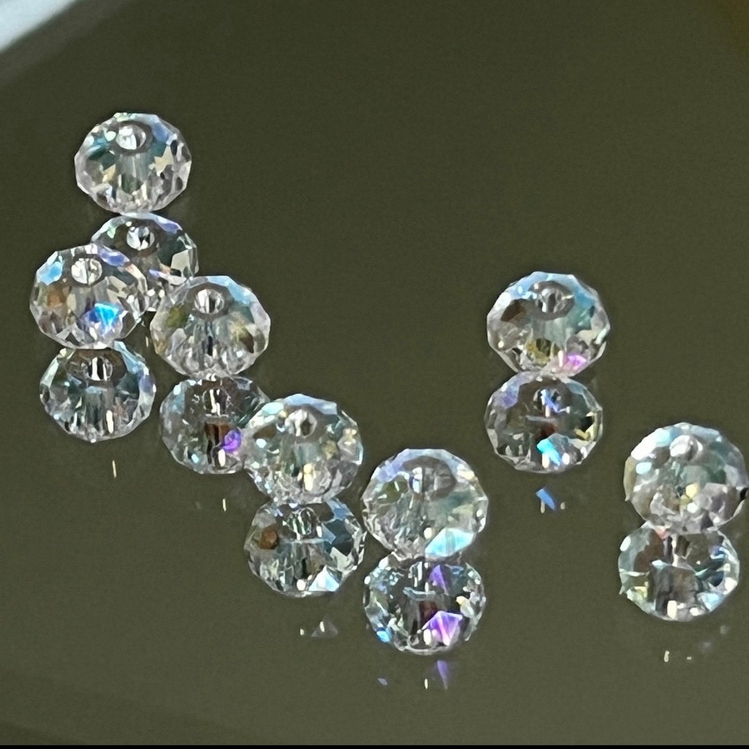 Swarovski Crystal Beads - 6x4mm - Faceted, Sparkly, Rondelle Beads ...