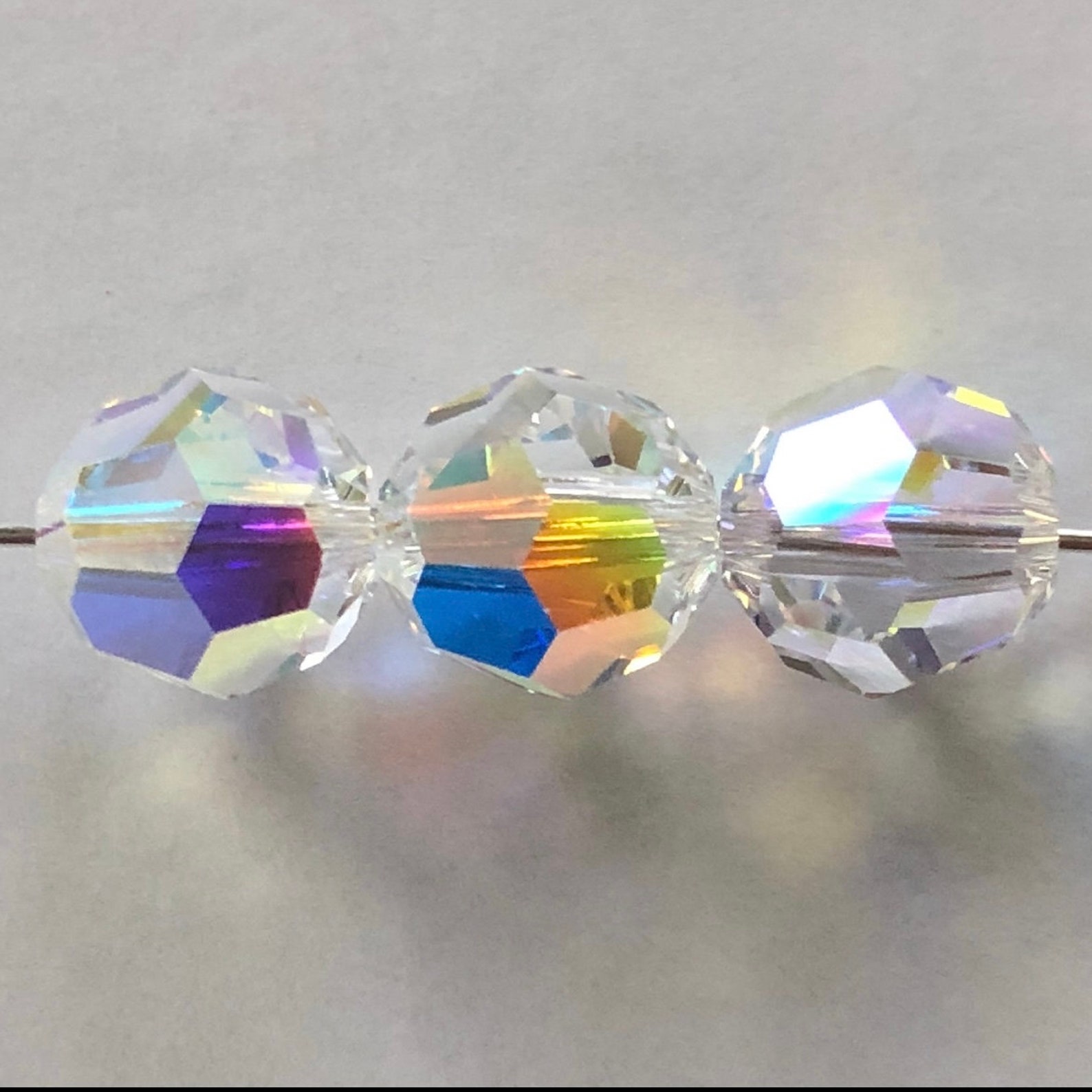 Swarovski Crystal Beads Choice 3-4-6-8-10mm Round Crystal Beads Crystal AB SO SPARKLY Various ...