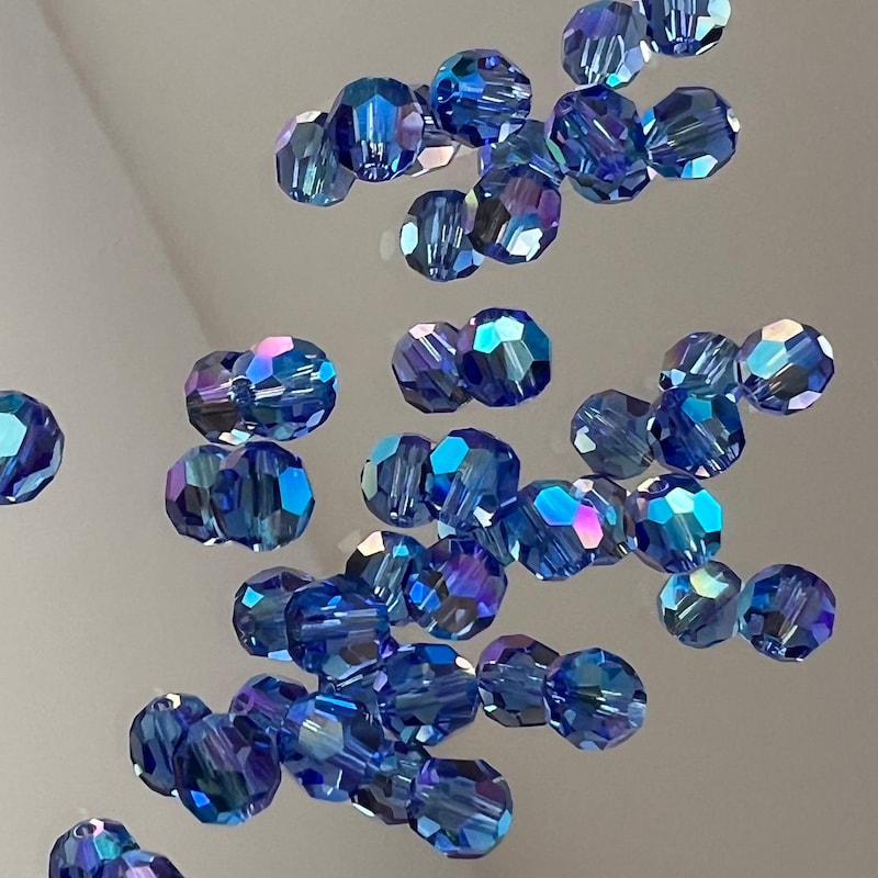 Blue 2x Shimmer Beads - Etsy