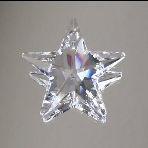 Swarovski Crystal Beads - Choose 20mm or 28mm Faceted Star Pendant ...