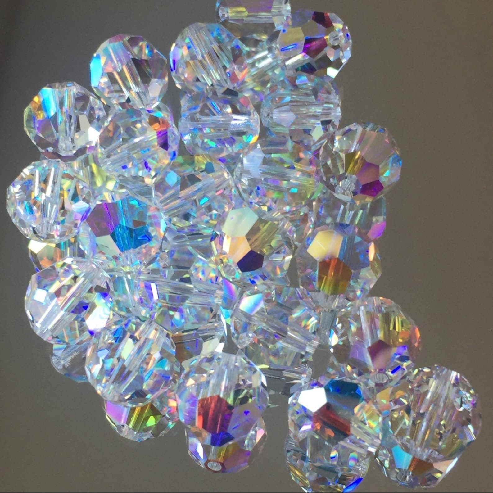 Swarovski Crystal Beads - Choice 3-4-6-8-10mm Round Crystal Beads - Crystal AB - SO SPARKLY ...