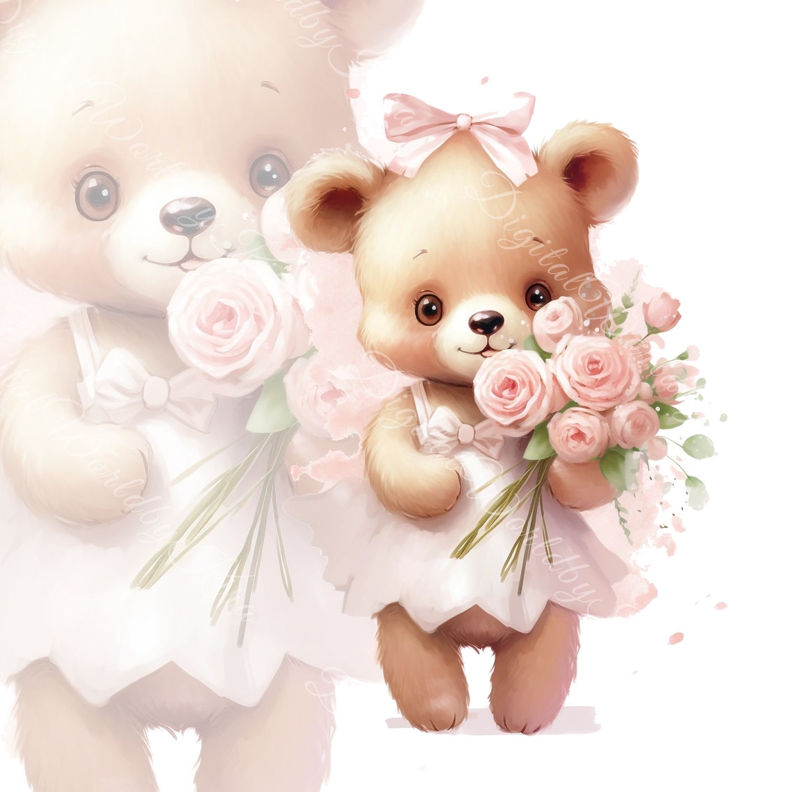 Teddy Bear Fly, Vintage Teddy Bear, Cute Teddy Clipart, Teddy Bear ...