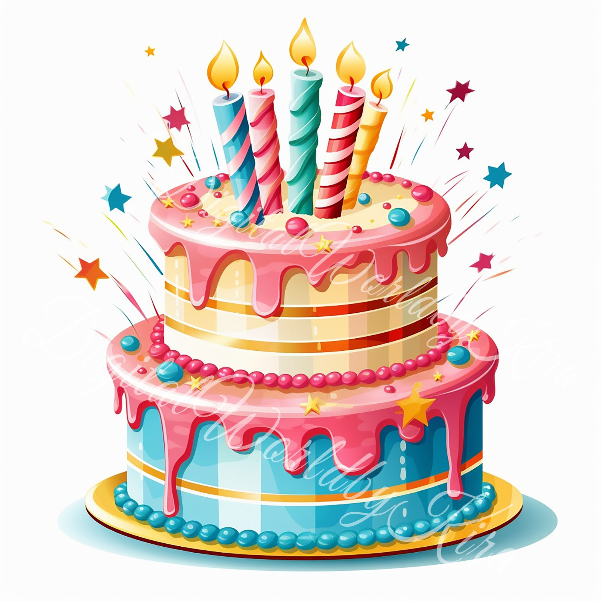 Birthday Celebration, Birthday Planner, Planner Stickers, Cake Clipart ...