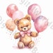 Birthday Clipart, Nursery Art, Teddy Bear, Clip Art, Digital Download ...
