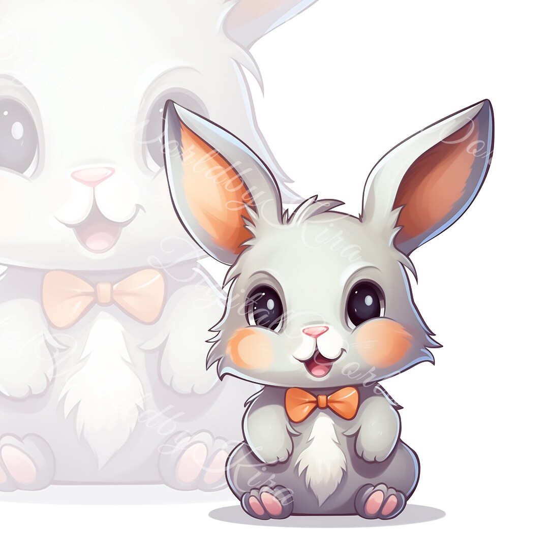 Vector Bunny, Clip Art, Digital Download, Collage Images, Digital ...