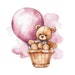 Teddy Bear Clipart, Hot Air Balloon, Hot Balloon Clipart, Baby Shower ...