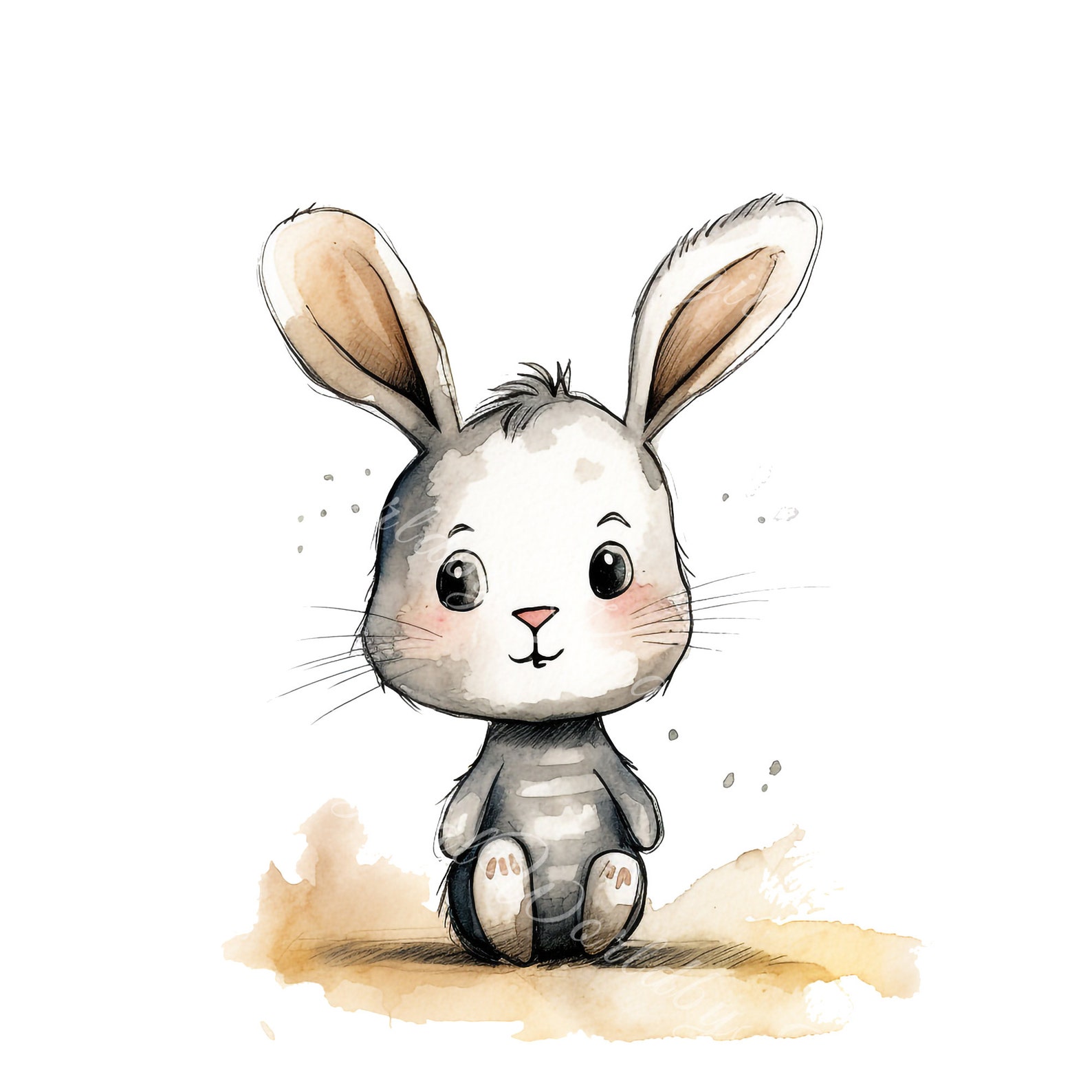 Nursery Bunny Png, Bunny Doll PNG, Rabbit Clipart, Baby Bunny Clipart ...