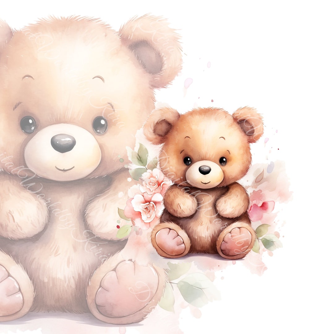 Teddy Bear Fly, Vintage Teddy Bear, Cute Teddy Clipart, Bear Flowers ...