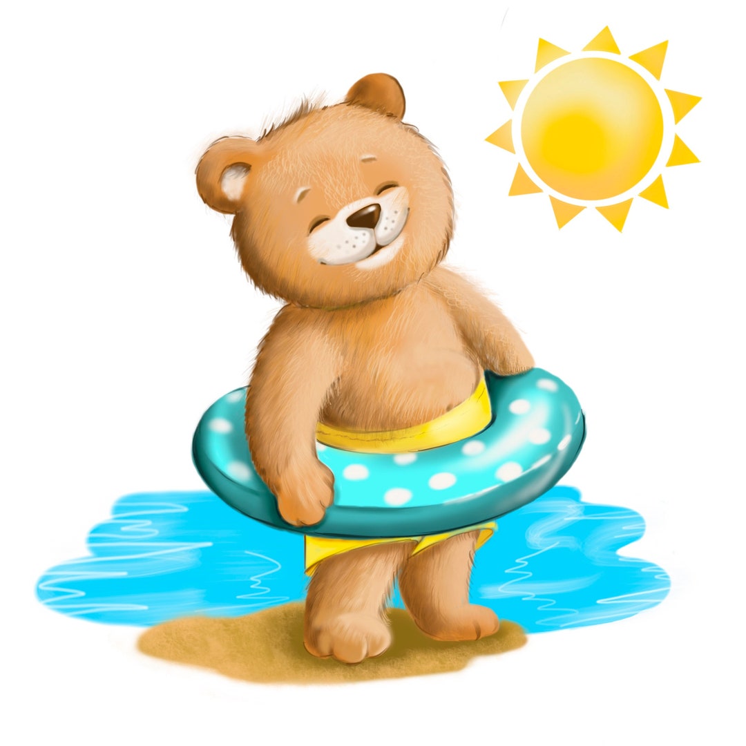 Teddy Bear at the Beach Summer Vacation Teddy Bear, Teddy Bear Png ...