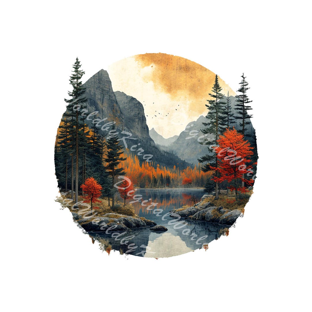 Nature PNG Clipart, Fall Illustration PNG Art, Forest Clipart, Custom ...