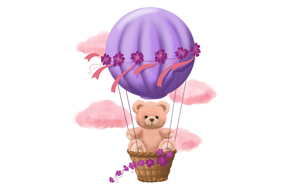 Teddy Bear, Teddy Bear Png, Digital Download, Instant Download, Hot Air ...