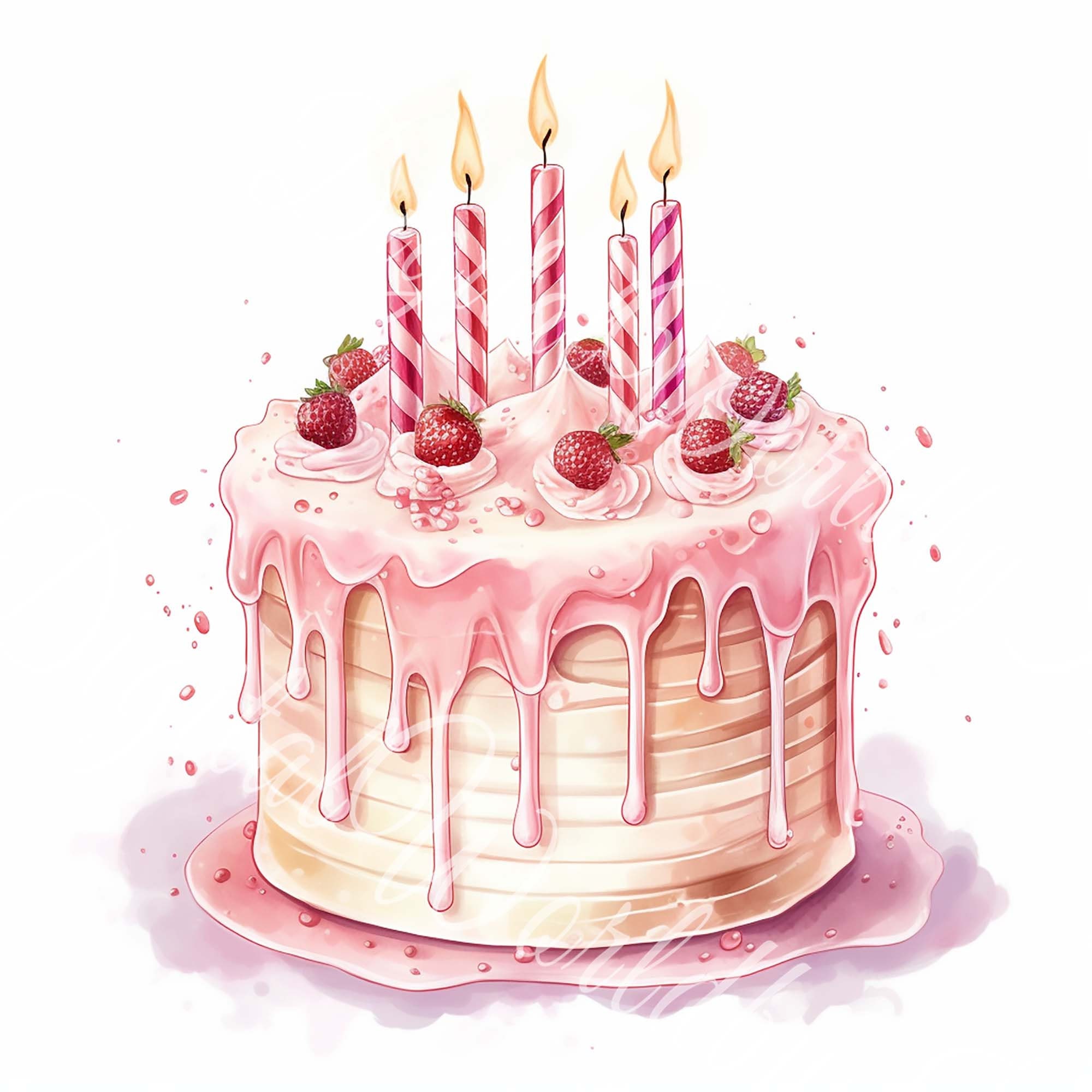 Cake Decor, Kitchen Art, Dessert Drawing, Sweet Treats, Food ...