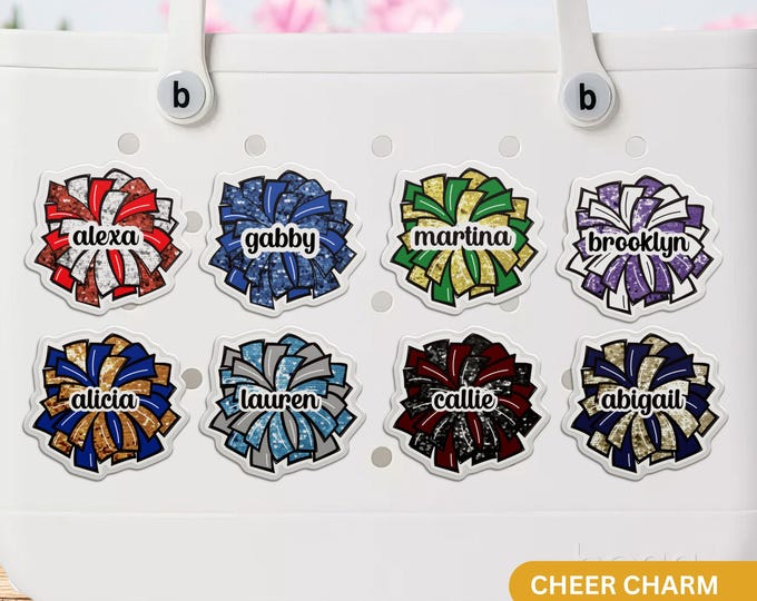 Cheer Bogg Bag Tag, Cheerleader Tassel Charm Sport Duffle Bag, Gym Bag ...