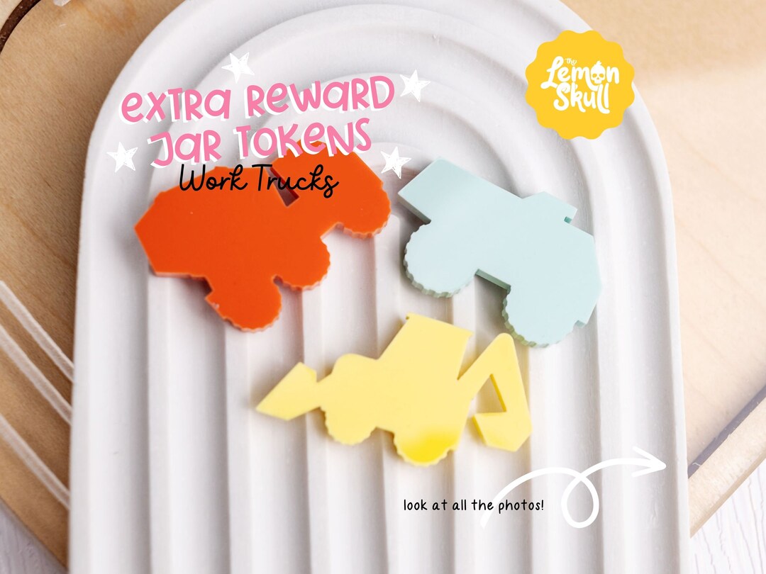 Work Trucks Extra Reward Jar Tokens Construction Tokens Dump Truck ...