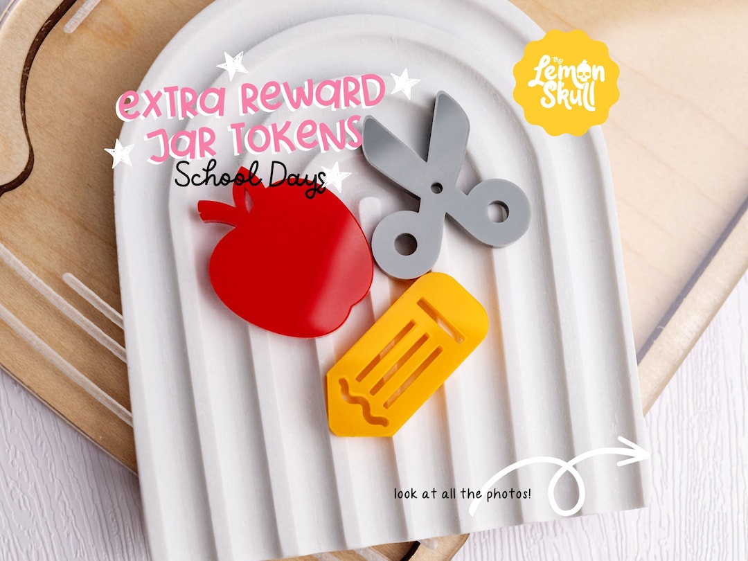 School Days Extra Reward Jar Tokens Pencil Tokens School Themed Tokens ...
