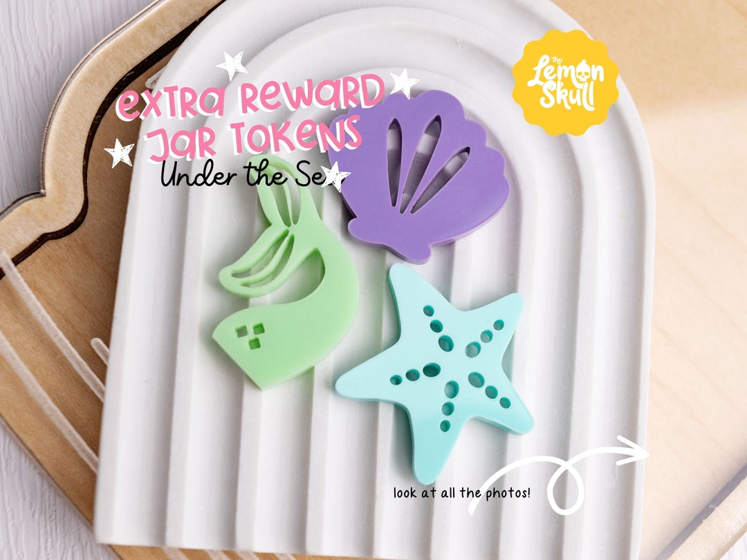 Under the Sea Extra Reward Jar Tokens Mermaid Tokens Starfix Tokens ...
