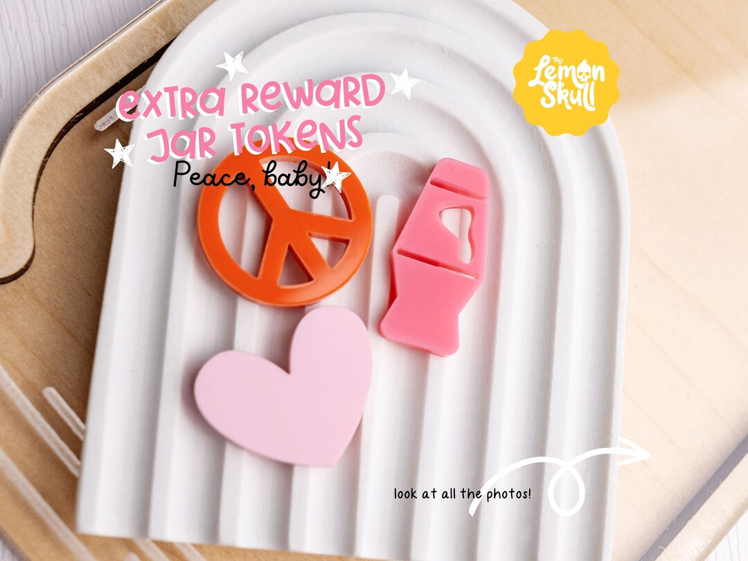 Peace Baby Extra Reward Jar Tokens Peace Sign Tokens Lava Lamp Tokens ...