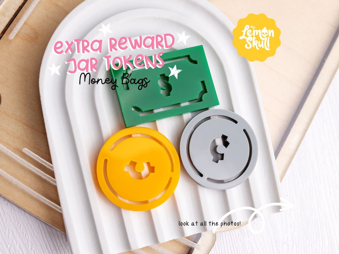 Money Bags Extra Reward Jar Tokens Coins Tokens Money Tokens Banking ...