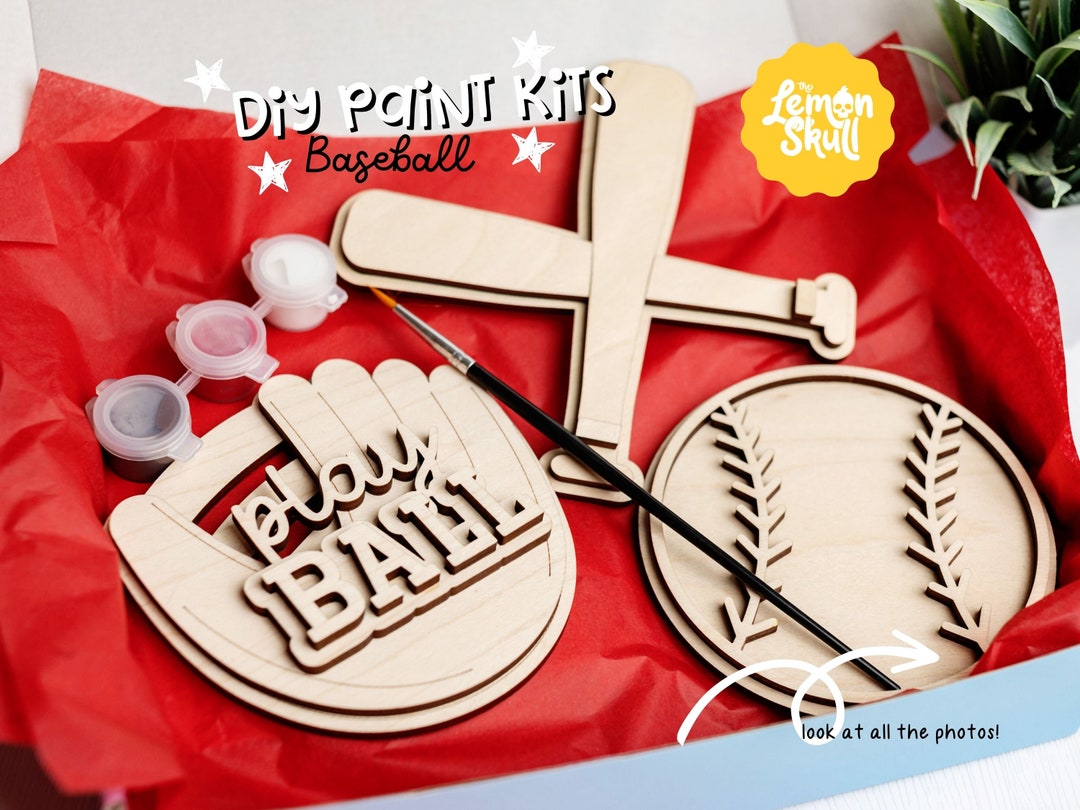 DIY Paint Kit for Kids Baseball Paint Kit Party Kit for Birthday Craft ...