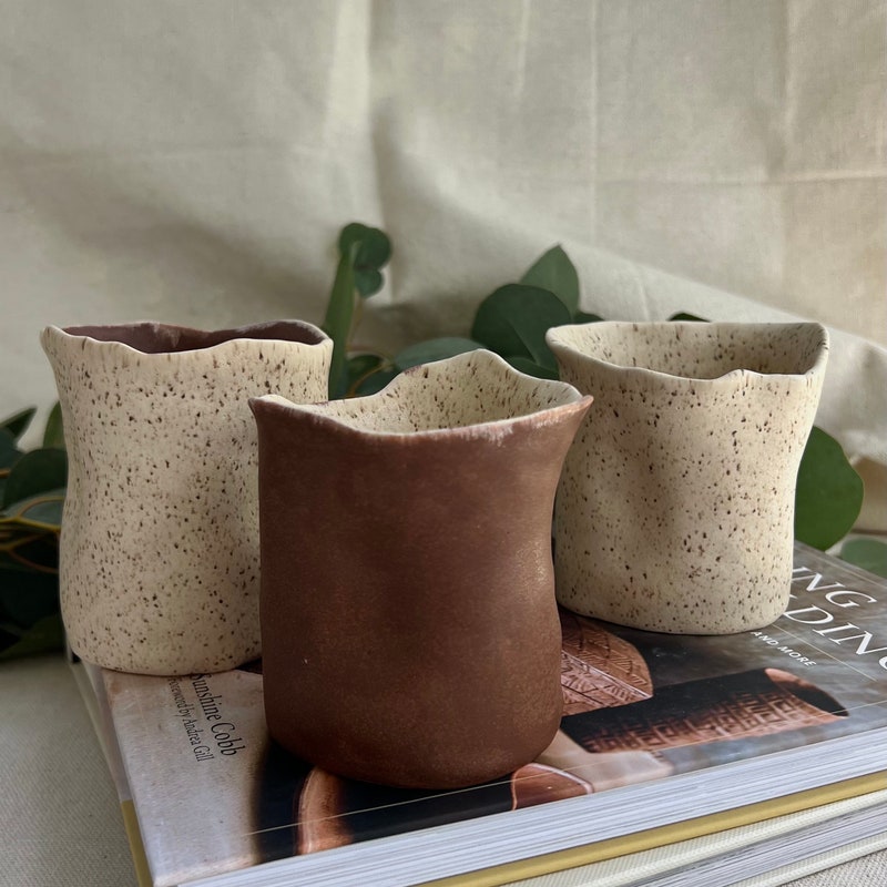 Brown Ceramic Cup - Etsy