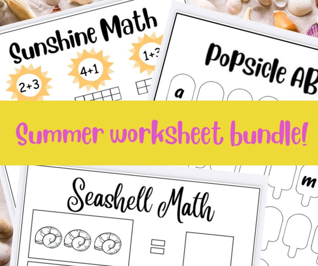 Summer Worksheet Bundle DIGITAL DOWNLOAD - Etsy