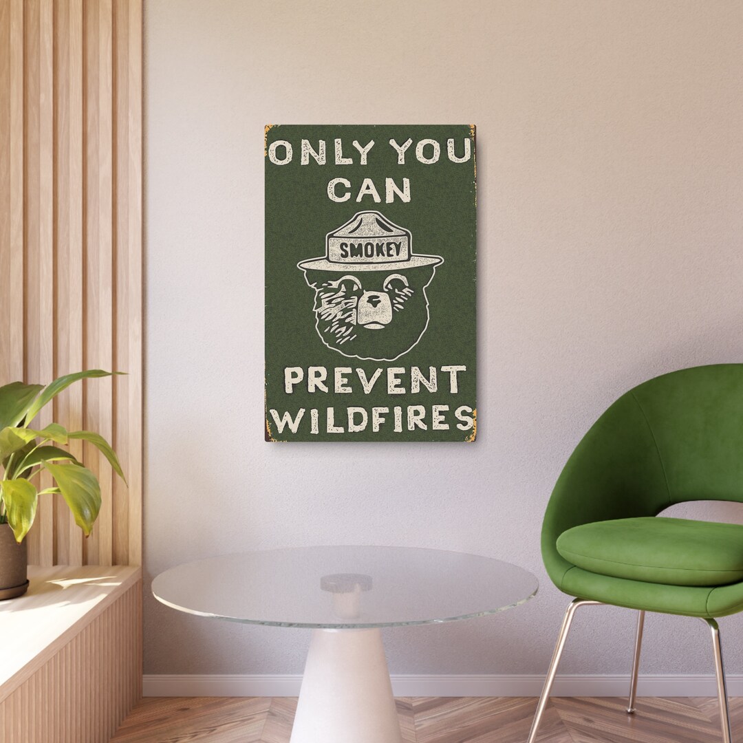 Smokey the Bear Metal Art Sign Smokey Metal Art Sign Classic - Etsy