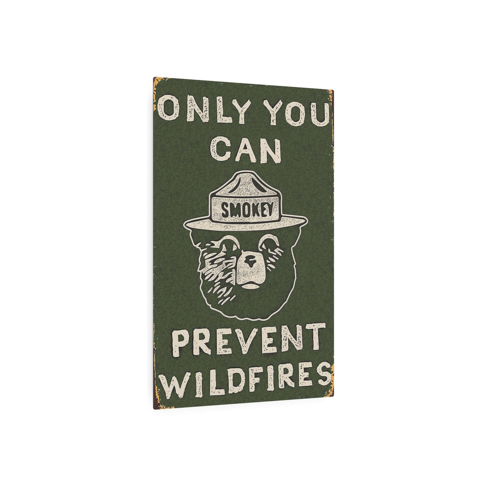 Smokey the Bear Metal Art Sign, Smokey Metal Art Sign, Classic Smokey ...