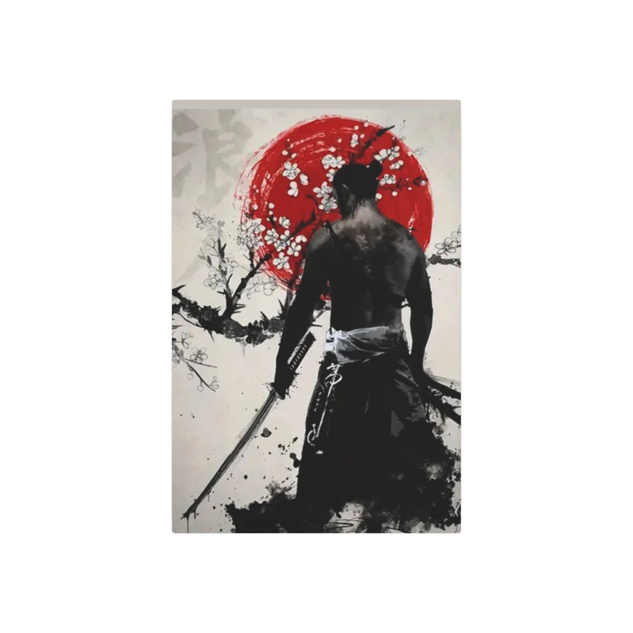 Samurai Art Print Japanese Wall Art Metal Art Sign Orential Art Gamer ...