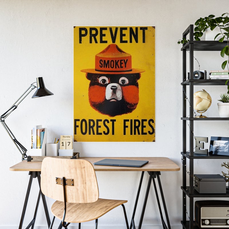 Smokey Bear Poster - Etsy