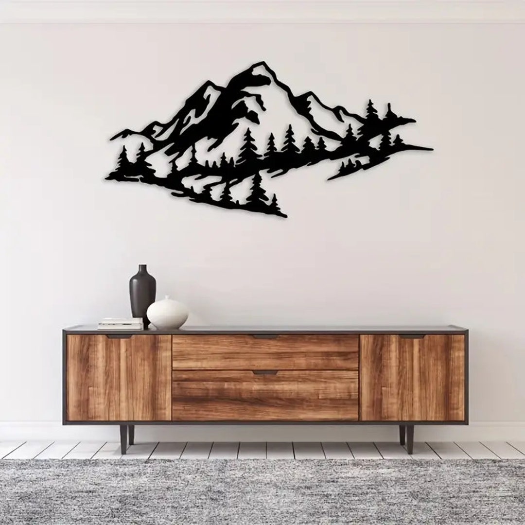Metal Mountain Scene Mountaineering Enthusiasts Metal Craft - Etsy