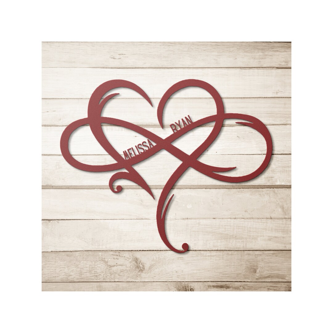 Customizable Wedding Gift Personalized Metal Art Heart Shaped Metal ...
