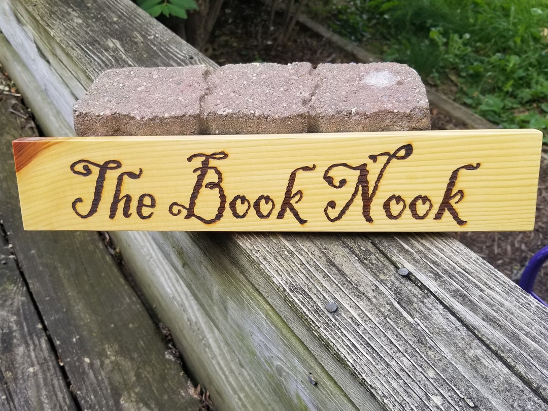 The Book Nook Sign Libraries Library Special Reading Area Etsy